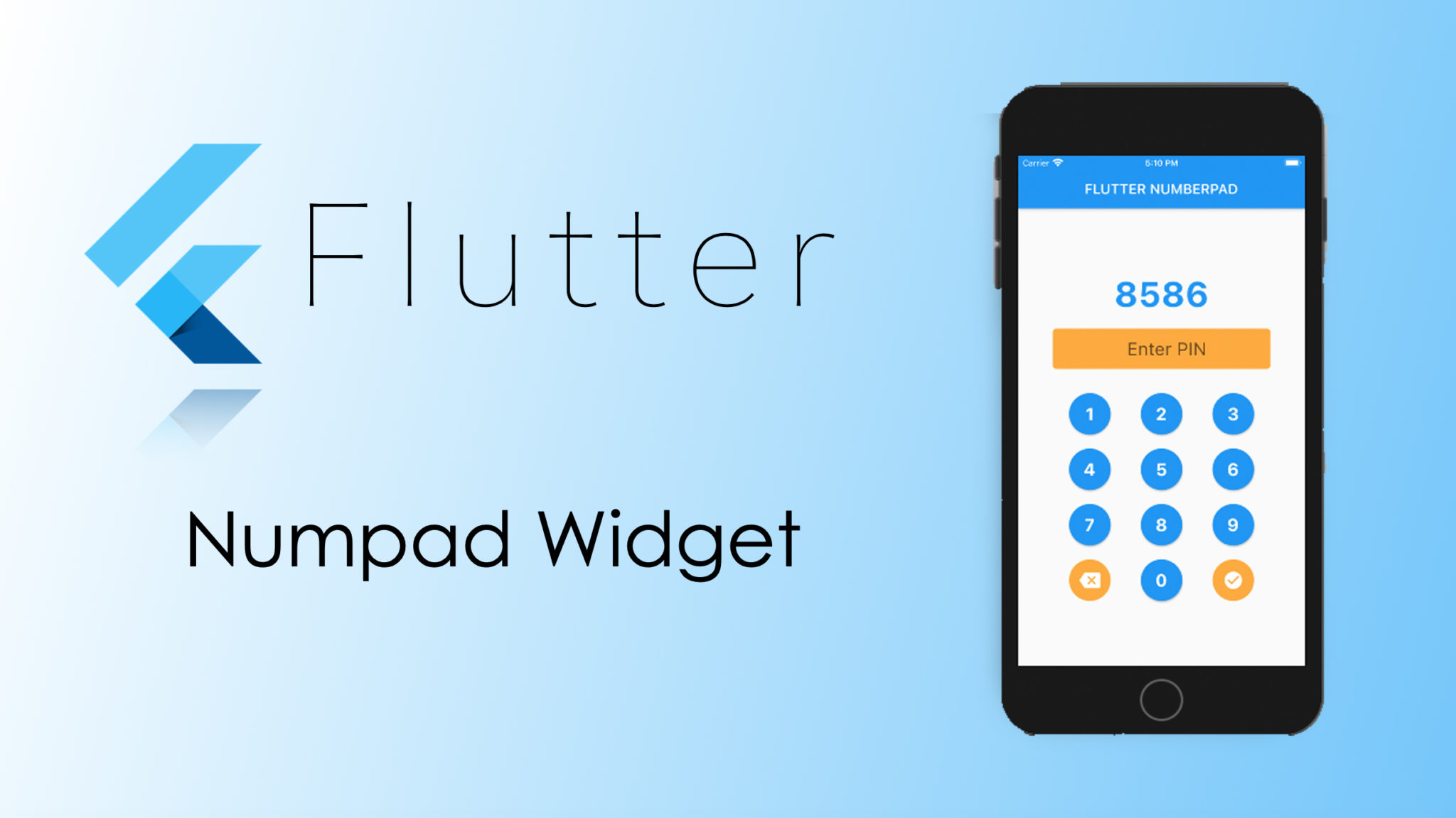 Flutter Numberpad Widget without any package for Android & iOS